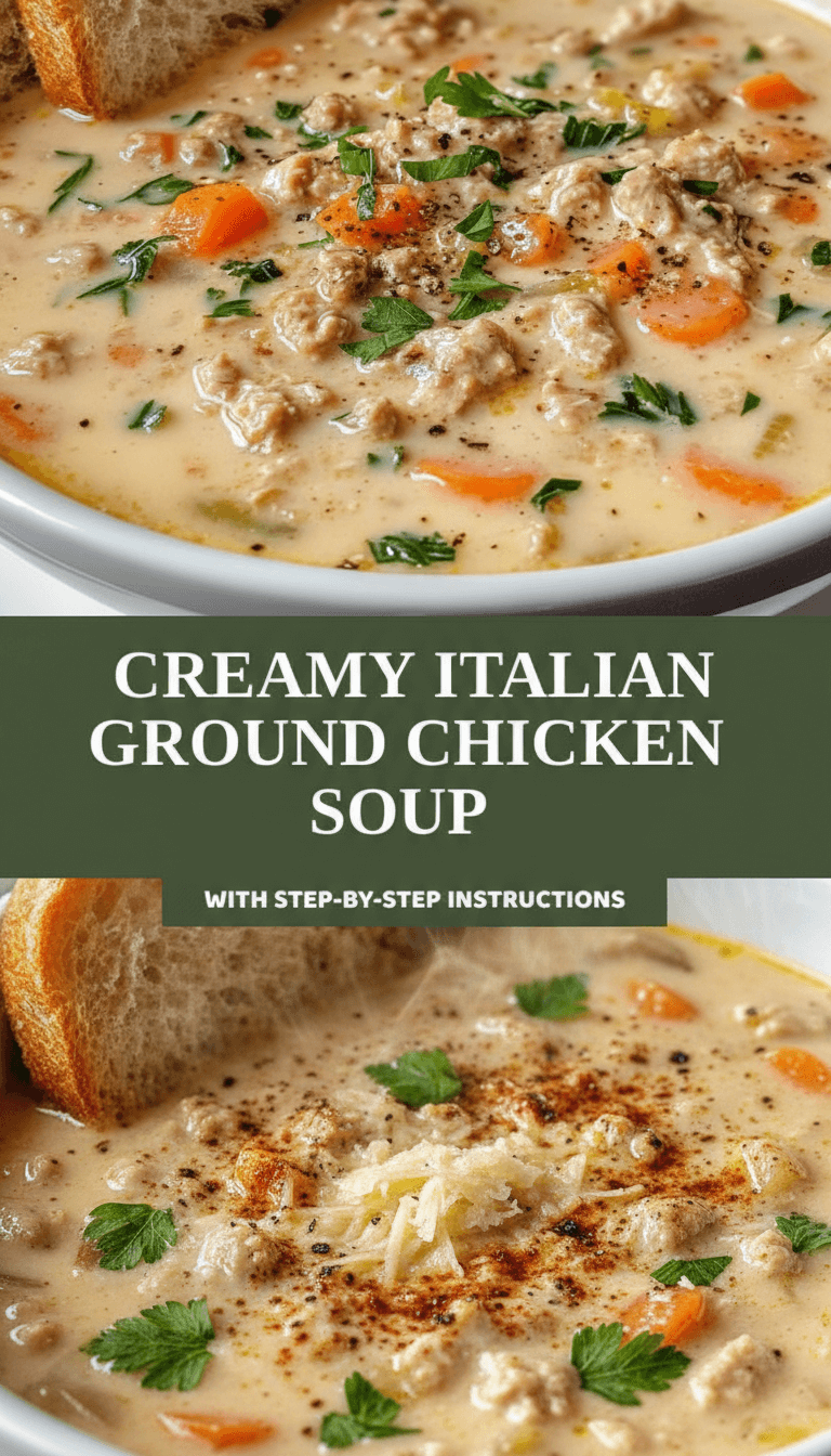 Creamy Italian Ground Chicken Soup – Life With Lacy